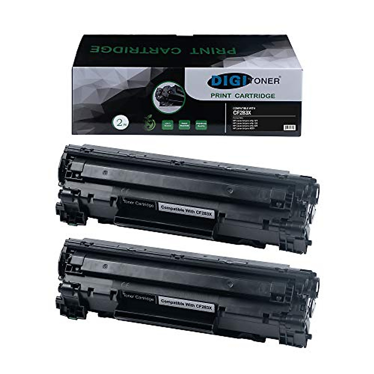 TonerPlusUSA Compatible High Yield Toner Cartridge HP CF283X C137 CRG137 137 Toner Cartridge - HP CF 283X CRG 137 High Yield Toner Cartridge Replacement for HP Laser Printer - Black [2 Pack]