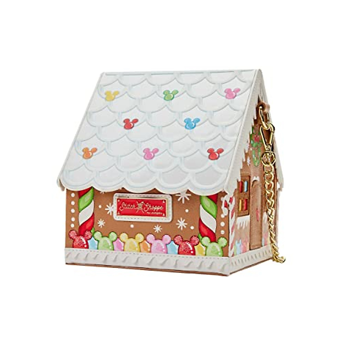 Loungefly Stitch Shoppe Minnie Gingerbread House Bag Standard