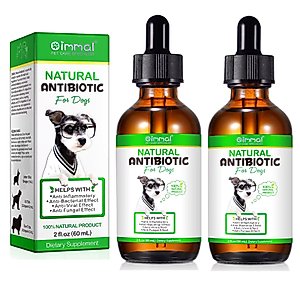 2 Pack Natural Antibiotics for Dogs - Pet Antibiotic - Healing Aid and Skin Repair for Wounds, Sores, and Abrasions, Provides Itch Relief for Irritated Skin - Duck Flavor