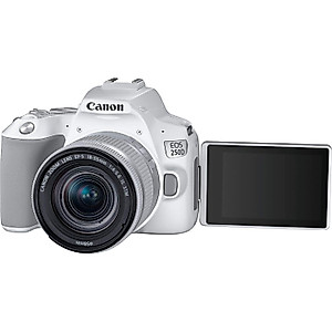 Canon EOS 250D (Rebel SL3) DSLR Camera w/ 18-55mm is STM Lens (International Version) No Warranty (White)