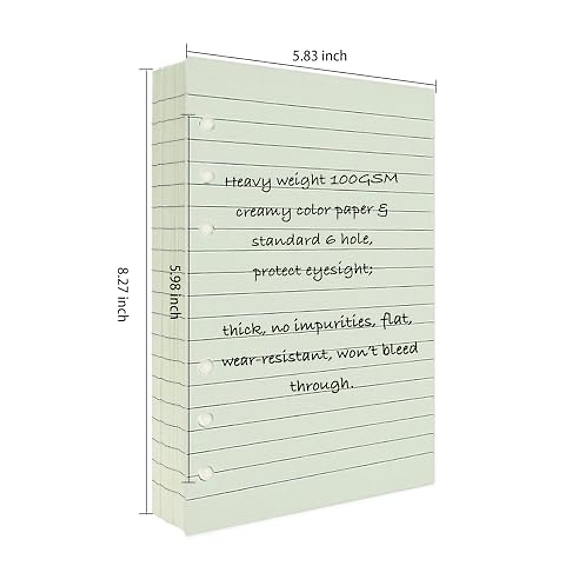 90+54+14 A5 Refill Paper with Undated Monthly Weekly Calendar Planner Inserts, A5 6 Ring Loose Leaf Paper Filler Paper Refillable Lined Paper Refill for 6 Ring Binder Planner Journal Agenda Notebook