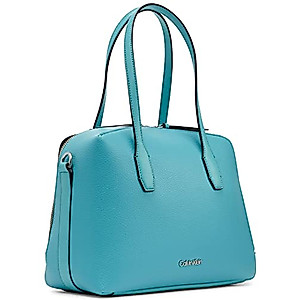 Calvin Klein Brenda Top Zip Satchel, Turquoise