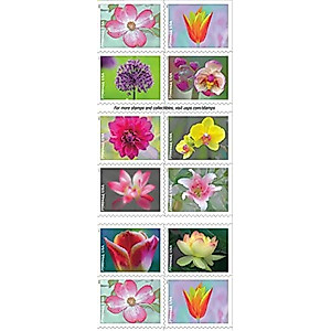 USPS Garden Beauty Forever Postage Stamps Book of 20 self-stick First Class Wedding Celebration Anniversary Flower Party (20 Stamps)