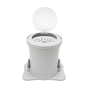 VPABES Manual Clothes Dryer Portable Mini Dryer for Clothes, Foot Powered Compact Spin Dryer Machine, Non Electric Laundry Dryer for RV, Camping, School, Apartment, Dorm(White)