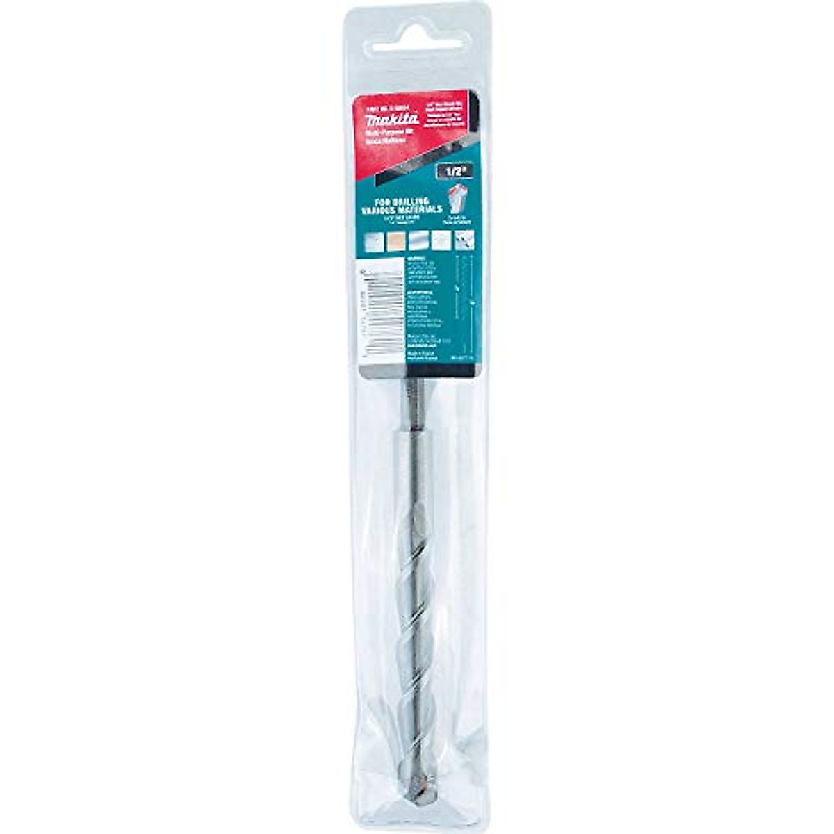 Makita B-69054 1/2" x 6" Multi-Purpose Bit, 1/4" Hex Shank