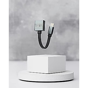 BRIK Magnetic Charging Cable - Smartphone Charger Cord - Universal Design - Anodized Metal - 3in (1-Pack)