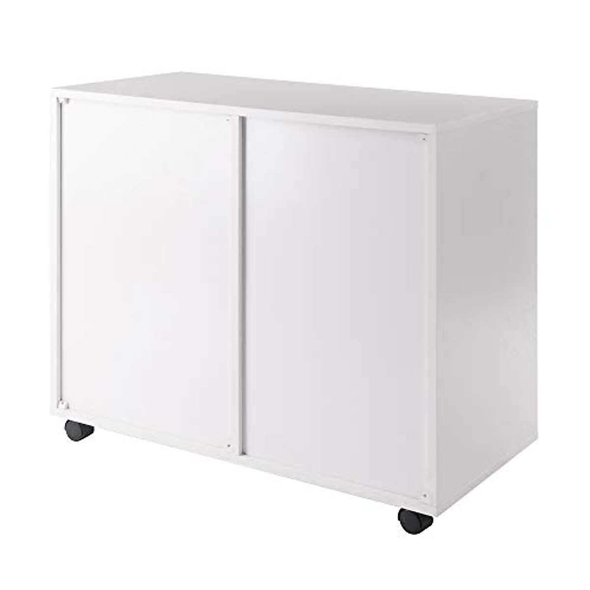 Winsome Halifax Storage Mobile Cabinets, 1 Large Door, 3 Drawers, for Home Office, White