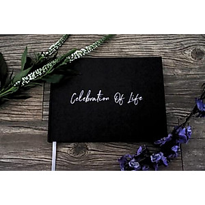 C Wyn Publishing Guest Book for Funeral | Funeral Guest Book | Celebration of Life | Funeral Guest Book for Memorial Service | Hardcover | Table Sign Included