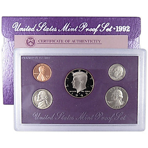 1992 Clad Proof Set U.S. Mint Original Government Packaging OGP COA