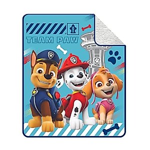Franco Paw Patrol Kids Bedding Soft Plush Sherpa Blanket Throw, 50 in x 60 in, (Officially Licensed Product)