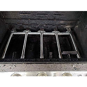 Hisencn Parts Kit Replacement Fits for Brinkmann 5 Burner 810-8501-S, 810-8502-S Gas Grill Models, Grill Burners, Heat Plates, Crossover Tubes