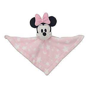Lambs & Ivy Disney Baby Minnie Mouse Pink Stars Security Blanket/Lovey