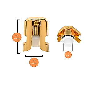 Champagne stoppers - Professional Sparkling Wine stopper, Silicone sealed Leak proof Champagne bottle cork, Suitable for all standard wine bottle size - Plug Built-In pressure pump