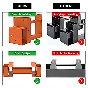 Firewood Log Storage Rack Bracket Kit with Screws Steel Fireplace Wood Storage Holder Outdoor Indoor - Adjustable to Any Length, Rust Proof, Heavy Duty (2 Brackets Kits and 2 Connectors)
