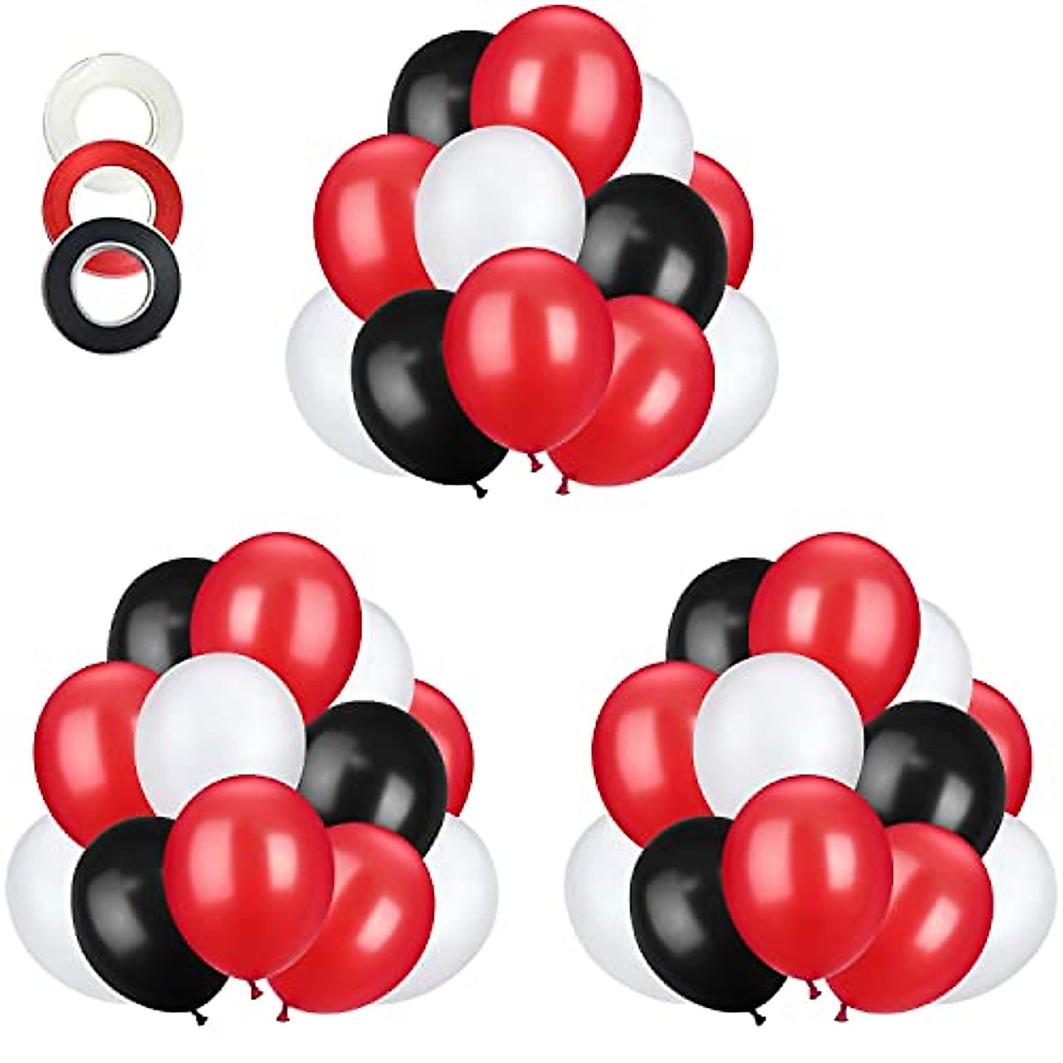 balloons- 120 Pcs Red Black White Balloon Garland Kit,12inch Black Balloons & Red Balloons for Birthday Balloons Party Balloons globos para decoracion de fiestas