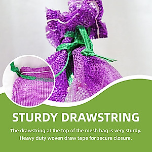 deebree Crawfish Sacks, 21"×35" Extra Large Onion Bags 50lb Capacity Heavy Duty Mesh Bags for Vegetables Seafood, Net Produce Storage Bags for Potato Shellfish Oyster Firewood, Purple 10 Pack