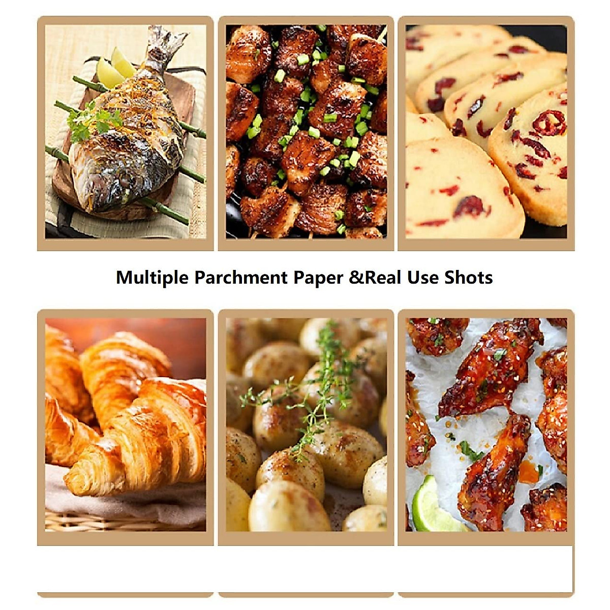 7.5x11.5 Inches Parchment Paper, 100 Pcs Pre-cut Parchment Paper Sheets, Greaseproof Paper Liner for Cooking, Grilling, Steam, Baking Pan, Air Fryer, Steaming