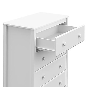 Storkcraft Alpine 4 Drawer Chest (White) – GREENGUARD Gold Certified, Dresser For Nursery, 4 Drawer Dresser, Kids Dresser, Nursery Dresser Drawer Organizer, Chest of Drawers