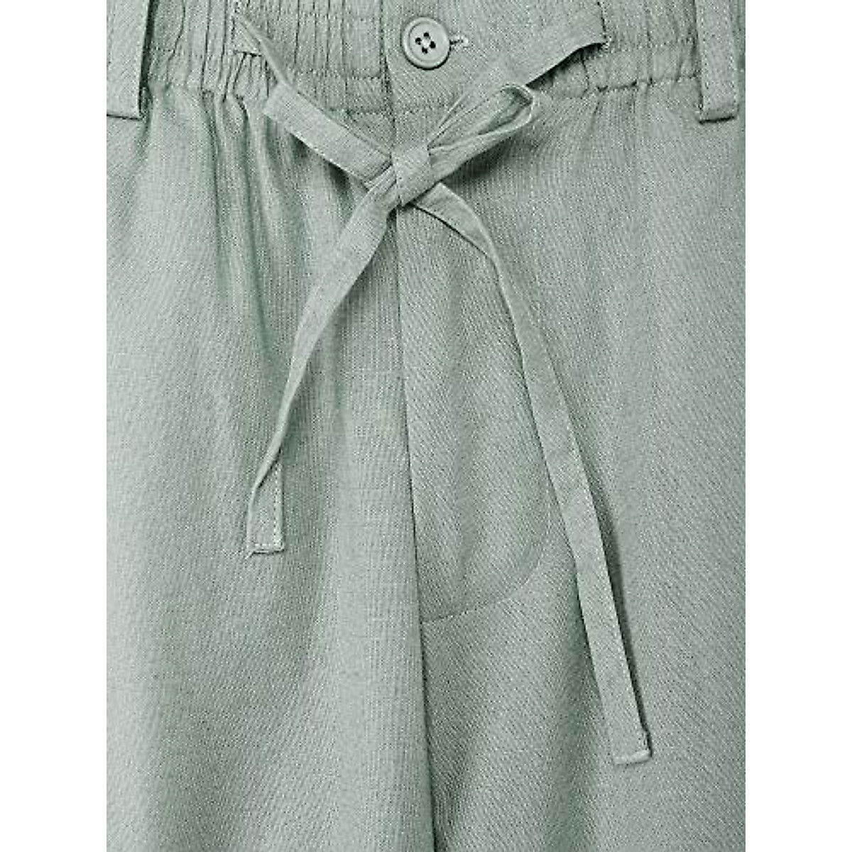 Womens Premium Soft Linen Resort Pants Relaxed Fit Comfort Wear Boho Beach Coverup Style (2X-Large, 3bh01_Gray)