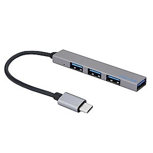 SHYPT Type-C to 4 USB Hub Expander Thin Mini Portable 4-Port USB 2.0 Hub USB Power Interface Laptop Tablet Comput
