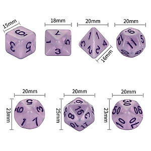 DND Dice, 5 x 7 Sets (35 Pieces) Polyhedron Dice for Dungeons & Dragons RPG MTG DND Tabletop Game with 1 Free Pouch D4 D8 D10 D12 D20