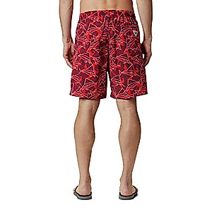 Columbia Men's Super Backcast Water Short, Red Spark Fish Wave Print, Medium x 6