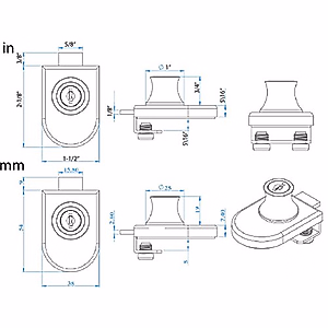 FJM Security 0240-KA, Single Glass Door Lock with Chrome Finish, Keyed Alike