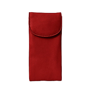 ili New York 6470 Leather Double Eyeglass Holder (Red)