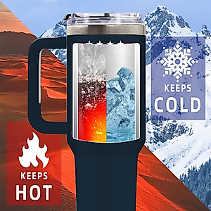 DUUV 40 Oz Tumbler, Truth Really Upsets Most People Quote, Stainless Steel Insulated Mug with American Flag, Gift for Patriotic Americans