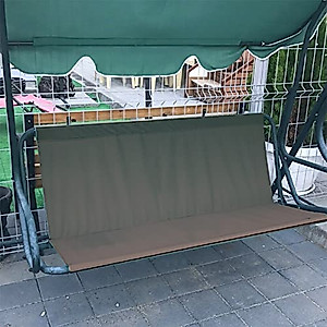 Amtoolate 2/3 Seat Porch Swing Cover Chair Bench Replacement Cover, 600D Thickened Oxford Waterproof Patio Swing Cushions for Outdoor Garden,Black-45.2 x 18.9 x 18.9 Inch