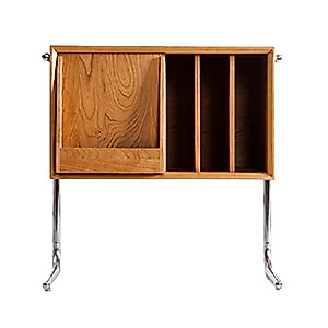 Storage Newspaper Baskets Wooden Bedside Cabinet Living Room Magazine Cabinet Multifunctional Bookcase Porch Bookshelf (Color : Yellow, Size : 694170cm)