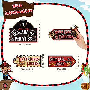 Chinco 20 Pieces Pirate Party Sign Pirate Party Supplies Skull Sign Pirate Theme Party Decorations Pirate Birthday Party Favors