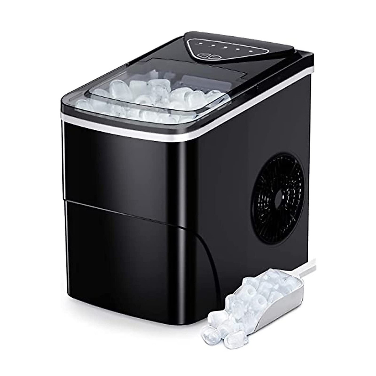 Ice Maker Ice Makers Countertop 9 Cubes Ready in 6 Mins 26lbs in 24Hrs Self-Cleaning Ice Machine with Ice Scoop and Basket Ice Maker Machine