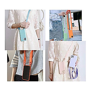 UnnFiko Silicone Case Compatible with iPhone Xs Max, Adjustable Crossbody Necklace, Lanyard Neck Strap Protective Case Cover (Ice Blue, iPhone Xs Max)