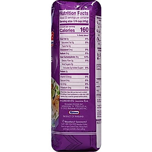 Mahatma Jasmine Rice, 2lb Bag of Rice, Thai, Indian, or Cambodian Fragrant Flavored Rice, Stovetop or Microwave Rice