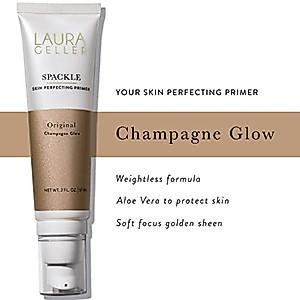 LAURA GELLER NEW YORK Spackle Super-Size - Champagne Glow - 2 Fl Oz - Skin Perfecting Primer Makeup with Hyaluronic Acid - Long-Wear Foundation Face Primer