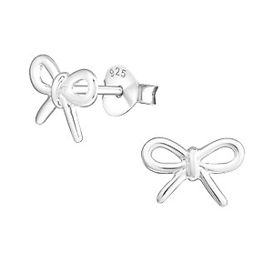 AUBE JEWELRY Hypoallergenic 925 Sterling Silver Bow Stud Earrings for Women