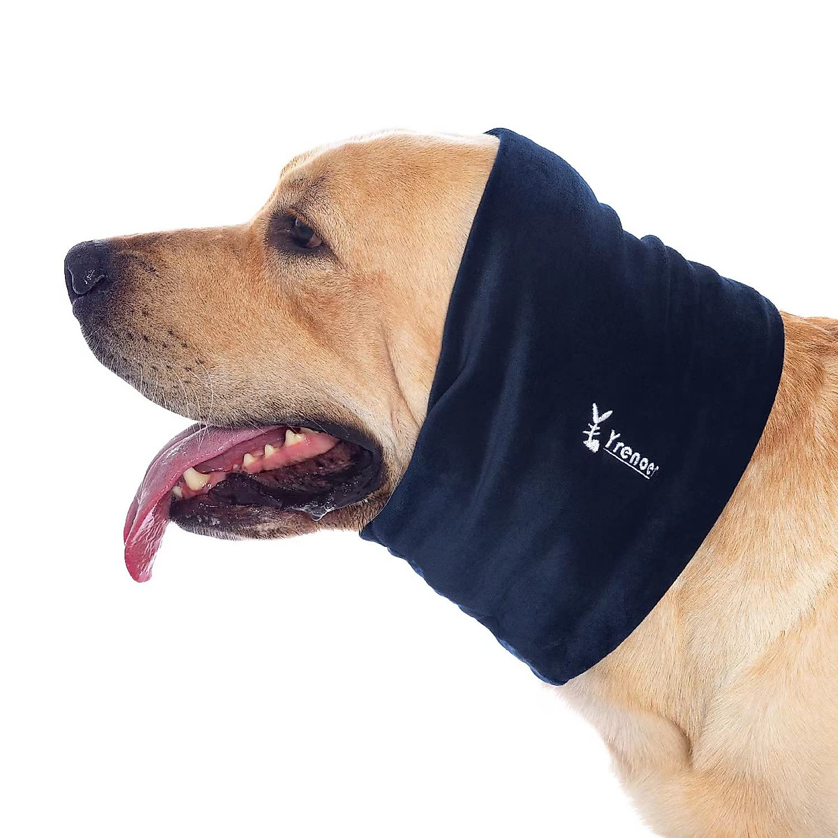 Dog Hoodie, Soft Snoods for Dogs, Breathable Dog Head Wrap Ear Cover for Anxiety Relief and Calming, Ear Wraps for Dogs Reduce Anxiety Thunder (Dark Blue, M)