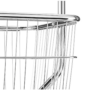 Whitmor Commercial Rolling Laundry Butler with Wire Storage Rack