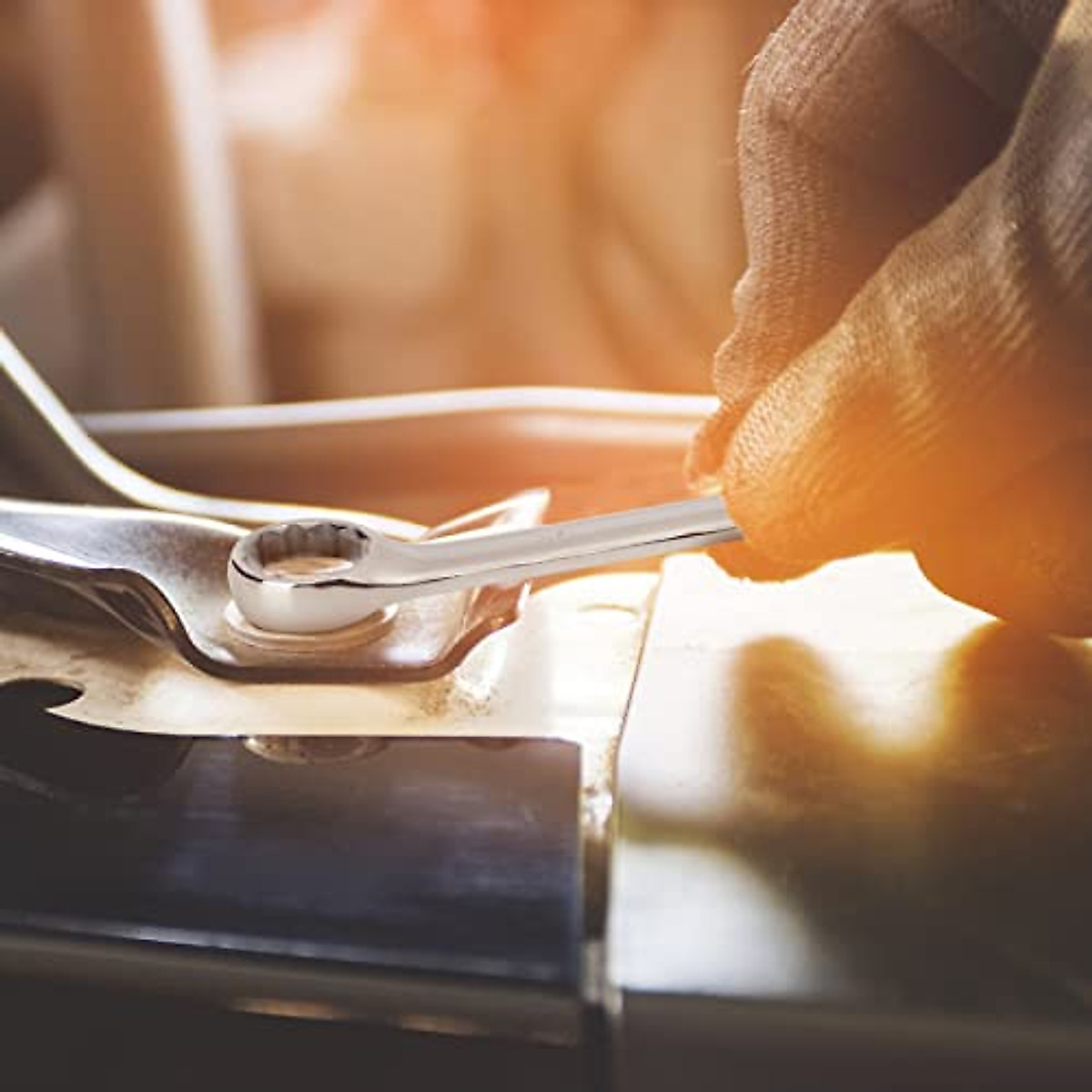 BULLTOOLS 32-Piece Combination Wrench Set, SAE and Metric 1/4"-1" & 7mm-22mm Wrenches Chrome Vanadium Steel Box End and Open End Standard Wrench Set with Case