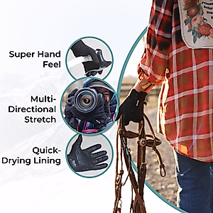 Mountain Made Cold Weather Gloves for Men and Women 2.0 with NEW UPGRADED ZIPPPERS,black,large