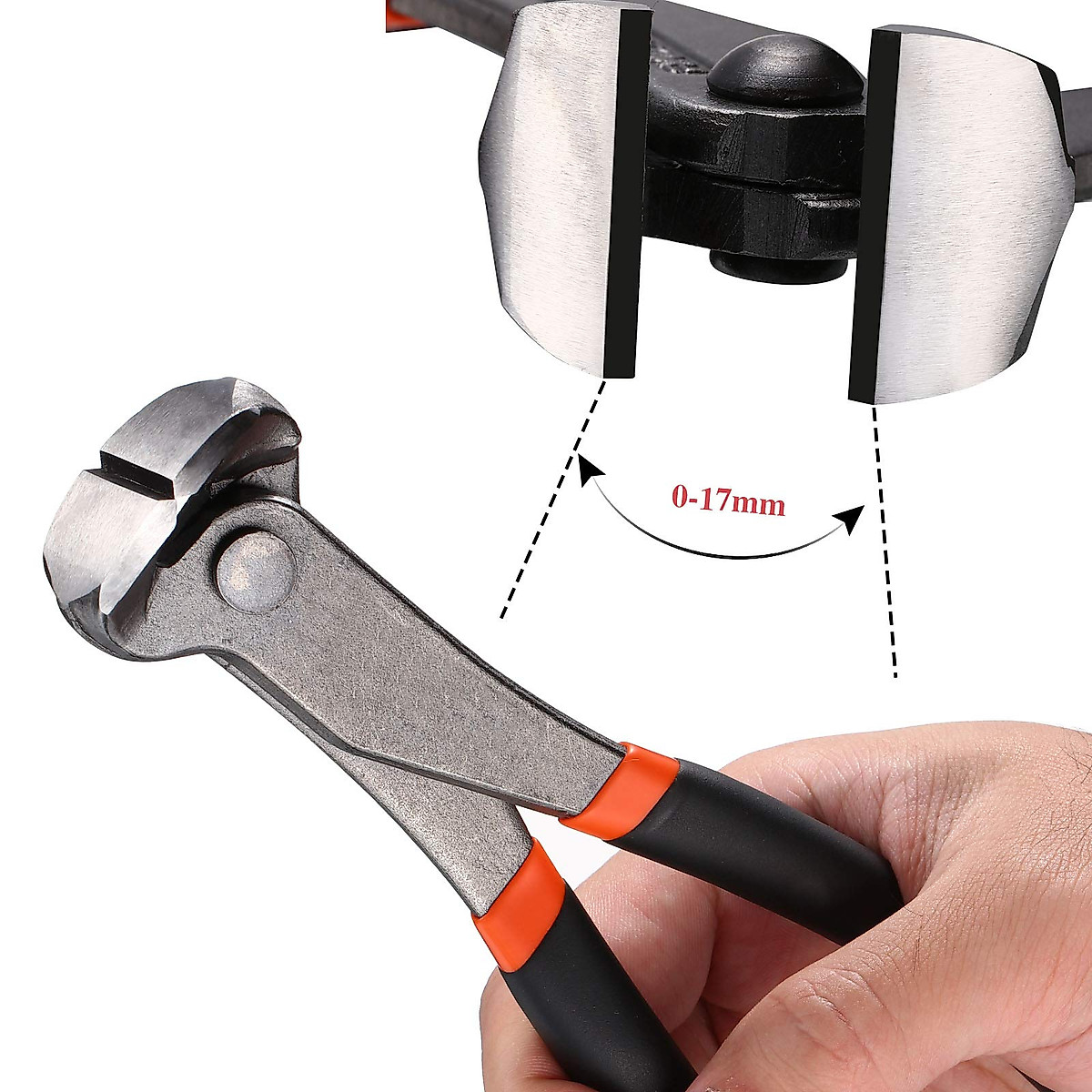 3 Packs Nail Puller Nail Remover Tool Nippers Tack Puller End Cutting Pliers Set 7 Inch Nail Nippers Pliers with 6 Inch Bendable U Tip, V Tip Tack Puller to Remove Nails Jewelry Wire Cutter