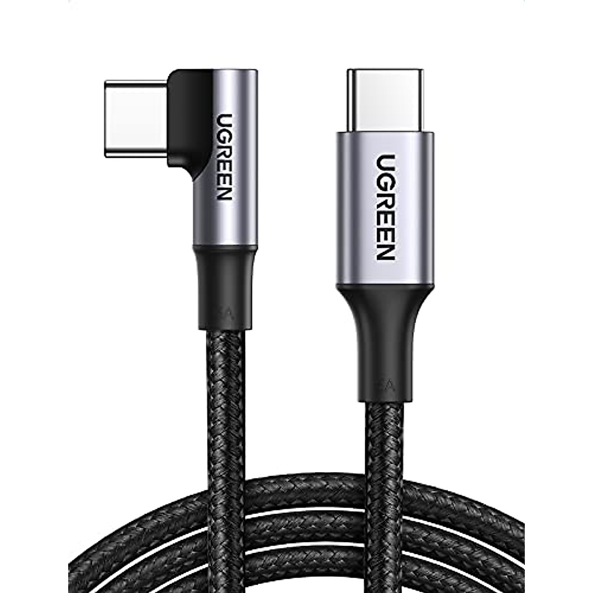 UGREEN 100W USB C Cable 90 Degree Type C Charging Cable Compatible with MacBook Pro 2022, iPad Pro 2022, Elitebook, Dell XPS, Samsung Galaxy S23/S22/Z Fold, Pixel, PS5, Switch, etc. 6.6FT