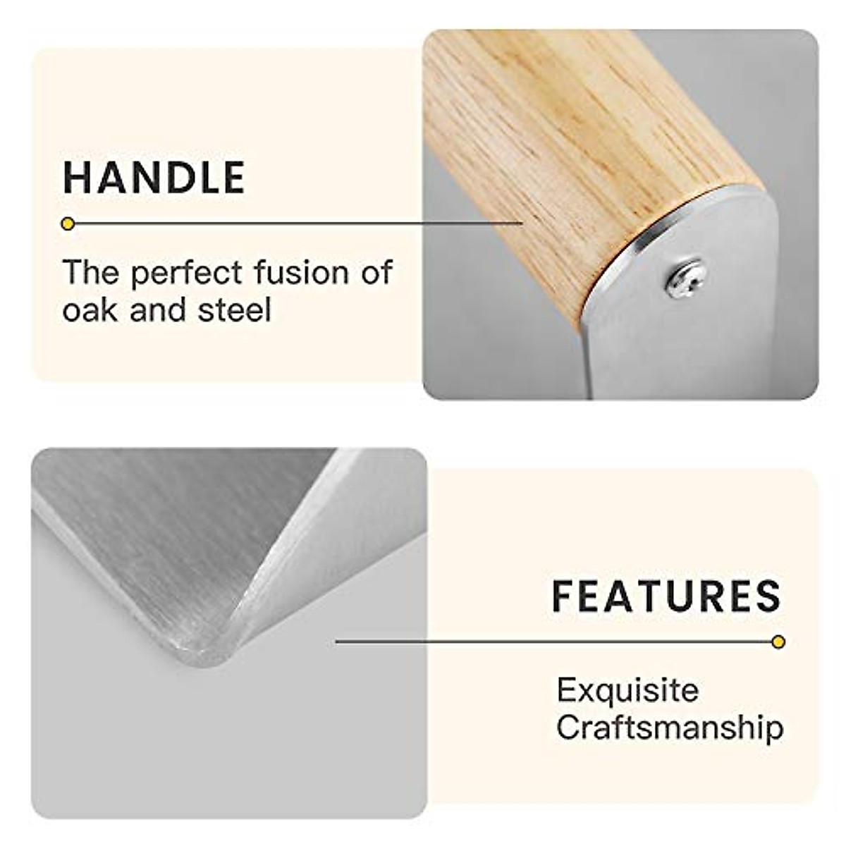 Geesta Smash Burger Press for Griddle – Stainless Steel Grill Press Steak Weight – 5.5“ Burger Smasher with Wood Handle for Professional and Home Cooking – No Rust, Easy to Maintain Than Iron