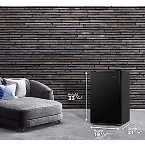 Danby DCR044B1BM-6 4.4 Cu.Ft. Compact Refrigerator with Chiller-Mini Fridge for Bar, Dorm, Basement, Den, Kitchen, or Living Room, Black