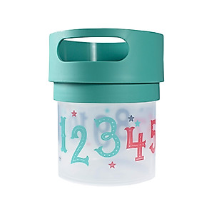 Munchie Mug Spill Proof Snack Cup Teal, 12 Ounce jar, Made in The USA