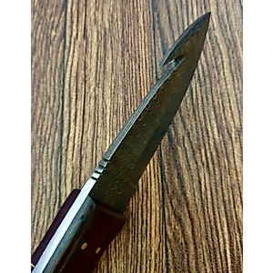 Poshland Handmade Damascus Steel 9 Inches Full Tang Skiner Knife (BC-1095)