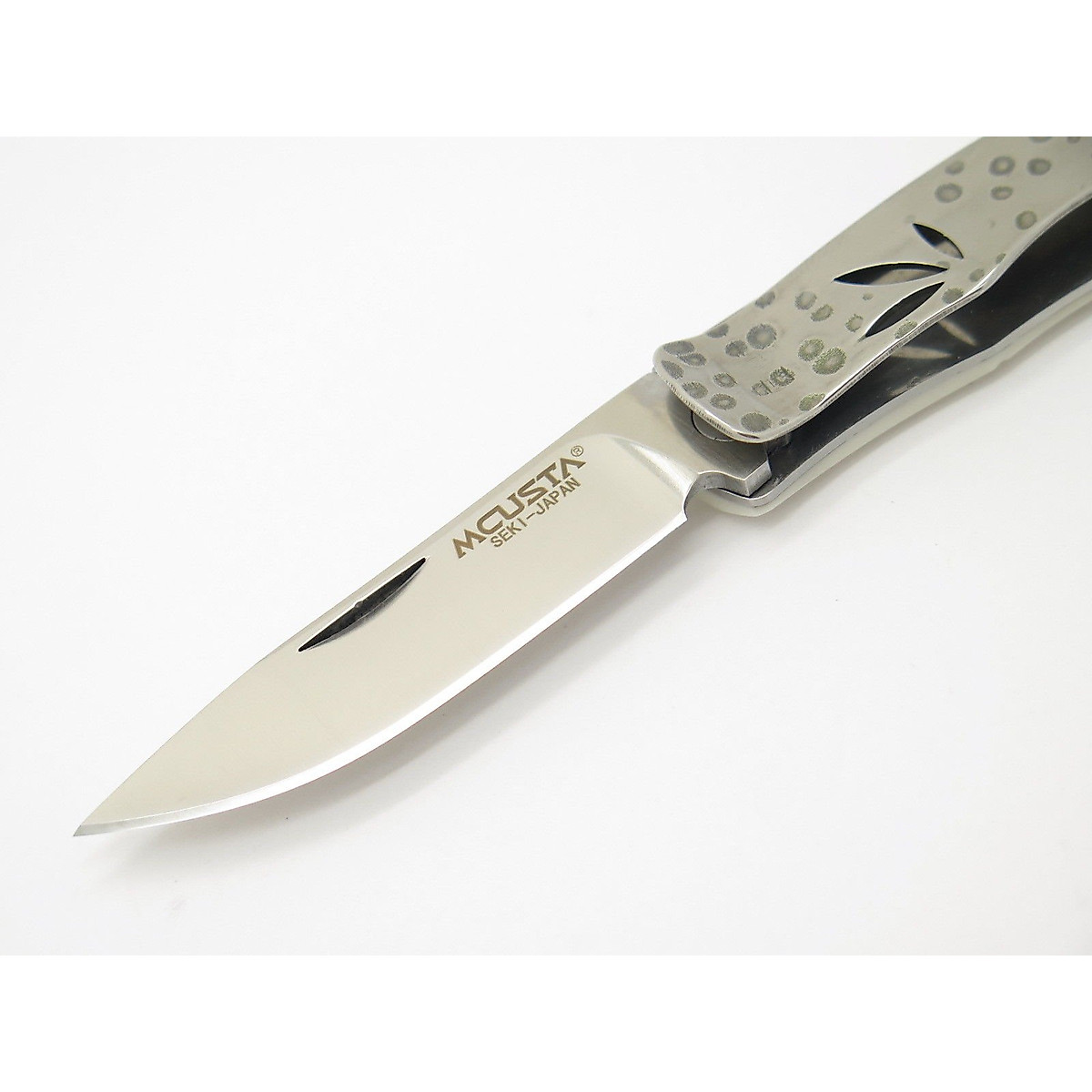 Mcusta Seki Japan Shiro-Take MC-153 AUS-8 Bamboo Folding Money Clip Pocket Knife