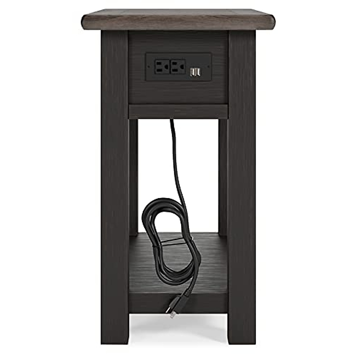 Signature Design by Ashley Tyler Creek Chair Side End Table, Light Brown & Whitewash