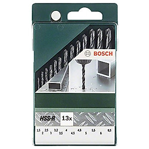 Bosch 2609255031 HSS-R Metal Drill Bit Set, 13 Pieces
